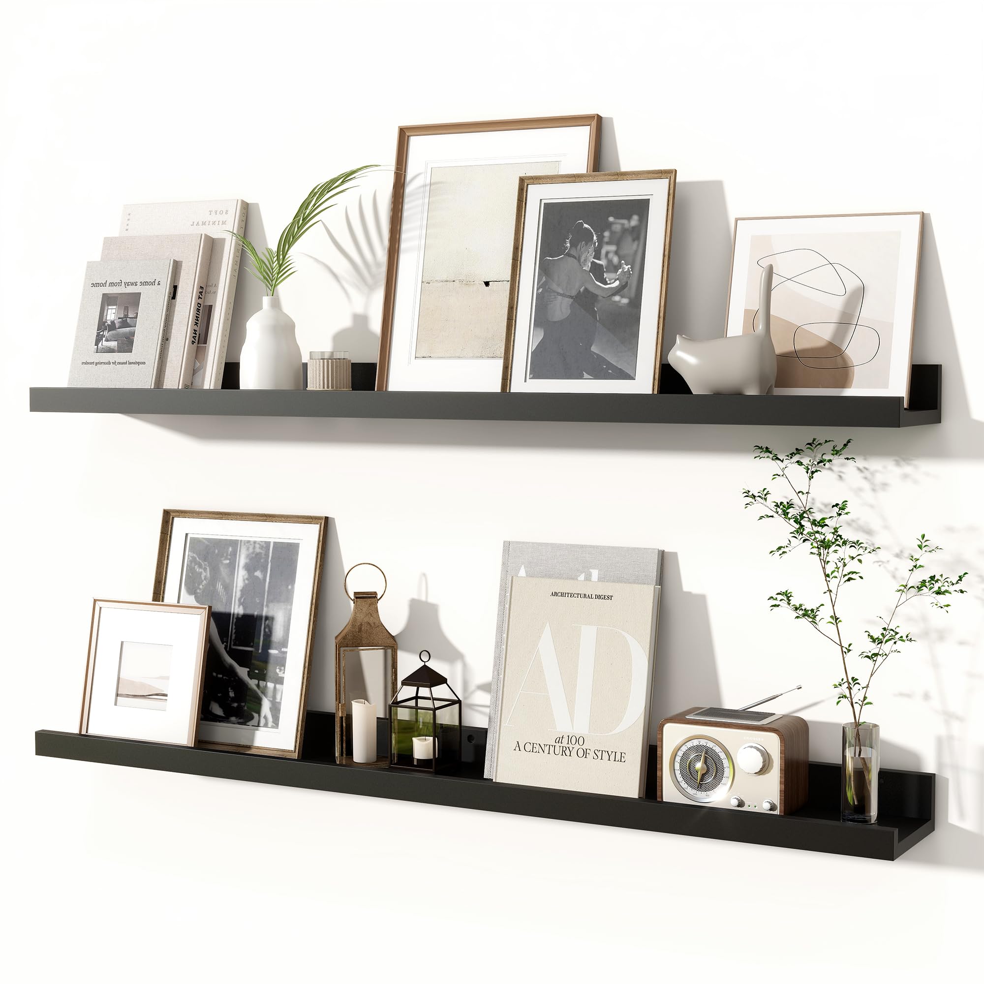 Amazon.com: Fun Memories Picture Ledge Shelves Set of 2, 36 Inch Rustic ...