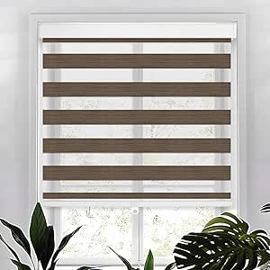 Amazon.com: Lululand Custom Size Free-Stop Cordless Zebra Shades with Modern Design -Double ...