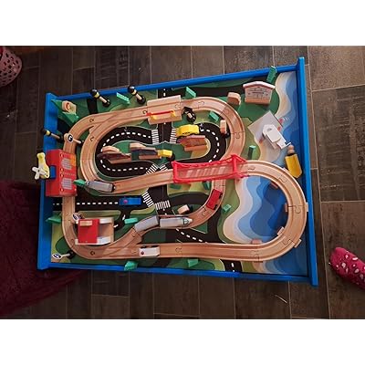 FUNPENY Train Table Toys,Wooden Train Track Railway Nepal | Ubuy