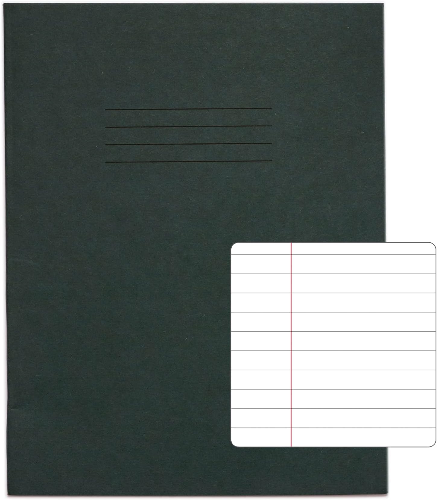 RHINO F8M 9x7 80 Page Exercise Book - Dark Green (Pack of 10) : Amazon ...