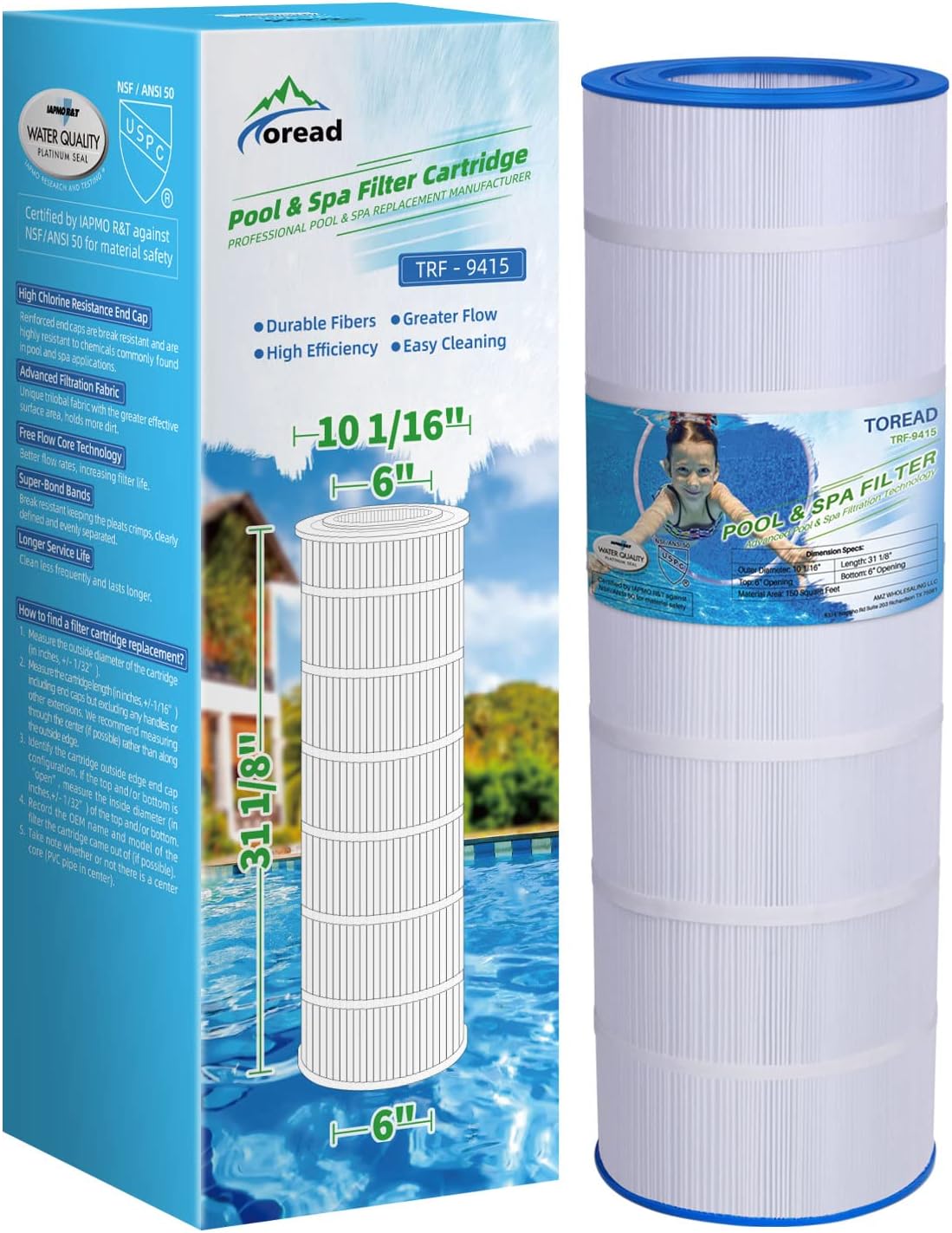 Amazon.com : FILTERMANIA PLF150A Pool Filter Replaces Pentair CC150 ...