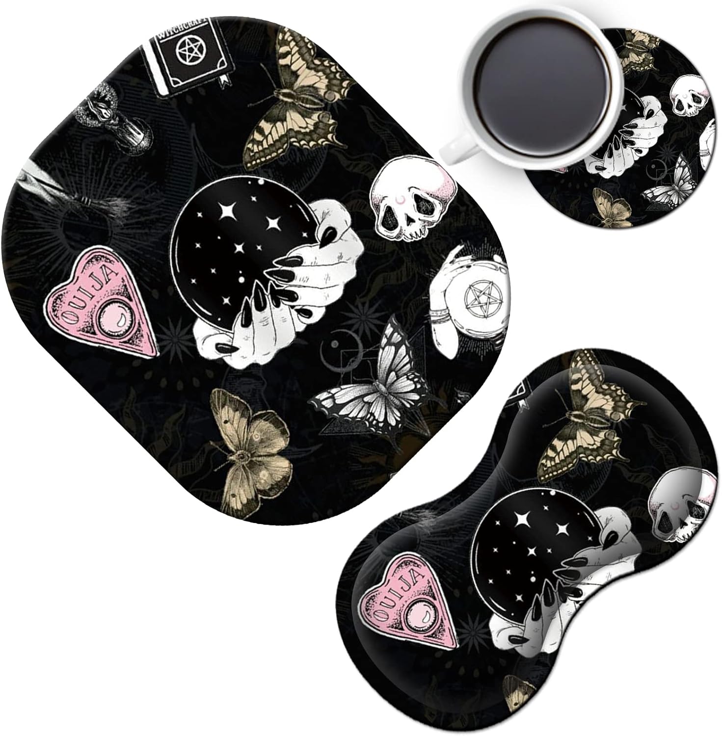 Amazon.com : Cute Small Mouse Pad + Mouse Wrist Rest Support Set ...