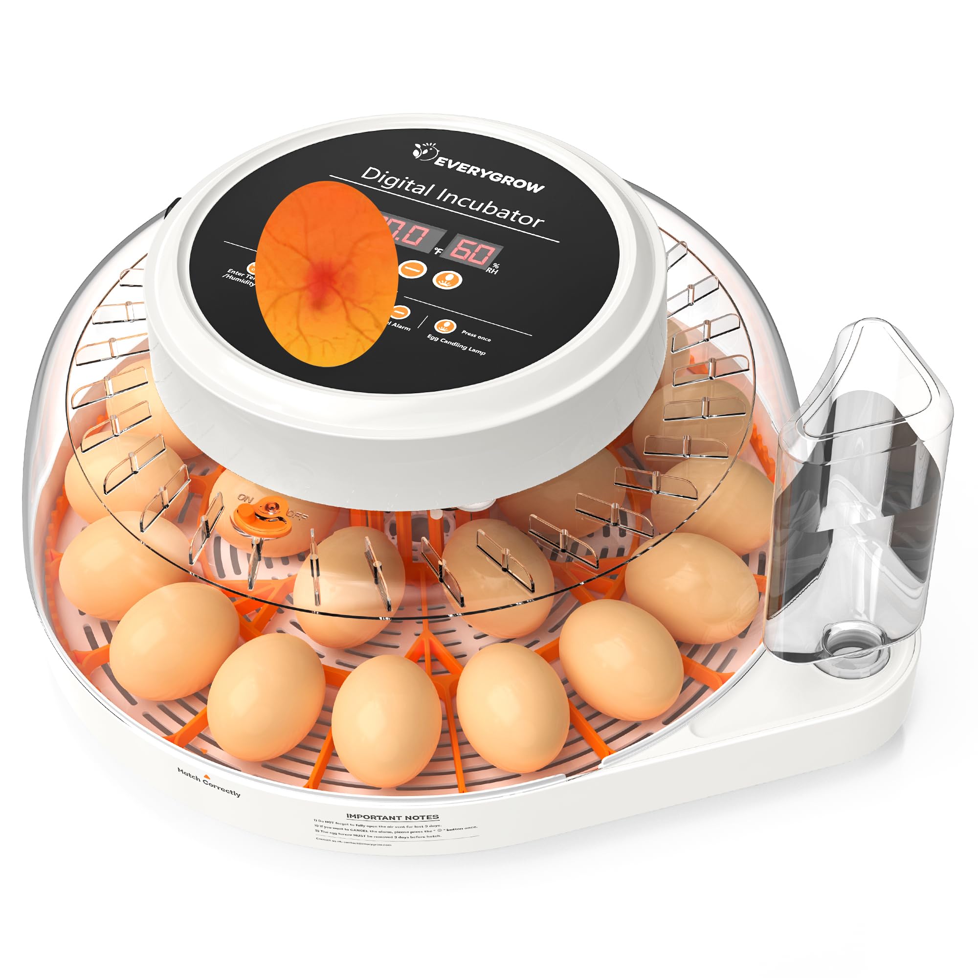 Buy 22 Egg Incubator for Hatching Eggs with Humidity Display, Automatic ...