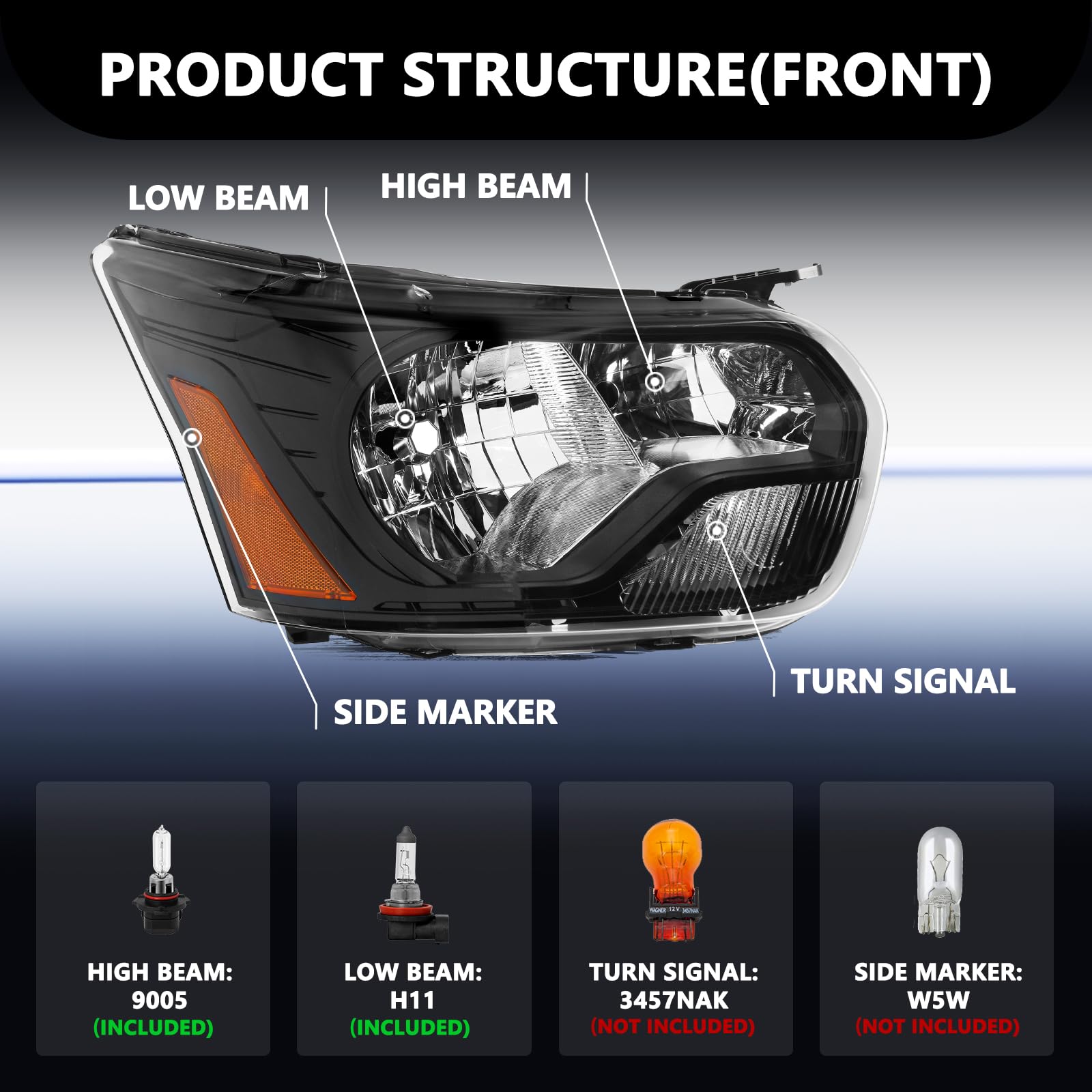 Snapklik.com : Aosky - Headlight Assembly Bulbs Included Fit For 2015 ...