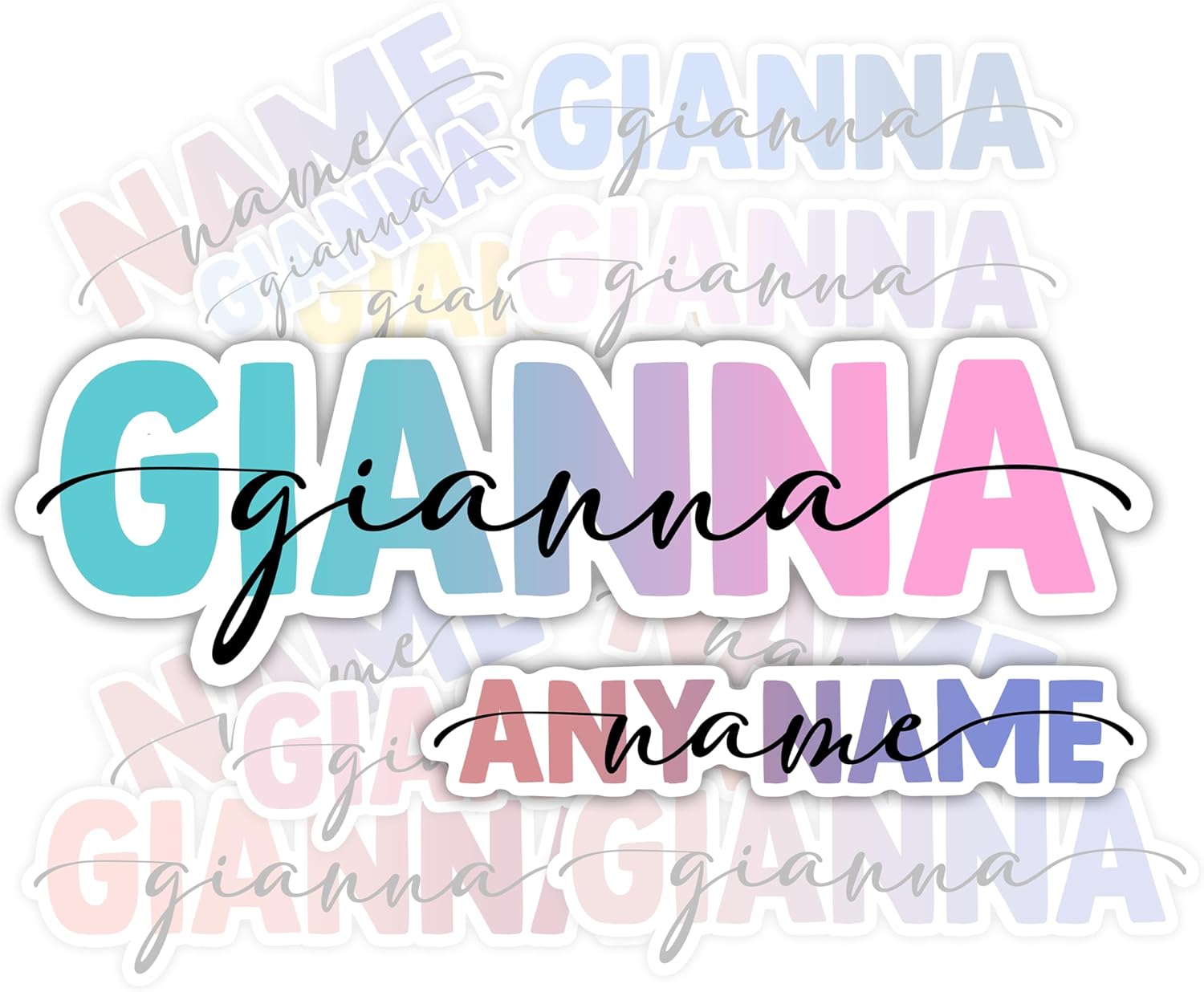 Amazon.com: Custom Name Sticker - Customizable Colorful Stickers ...