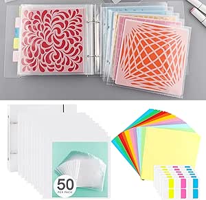 Amazon.com: Briartw Cookie Stencil Storage Binder for Storage 6x6inch ...