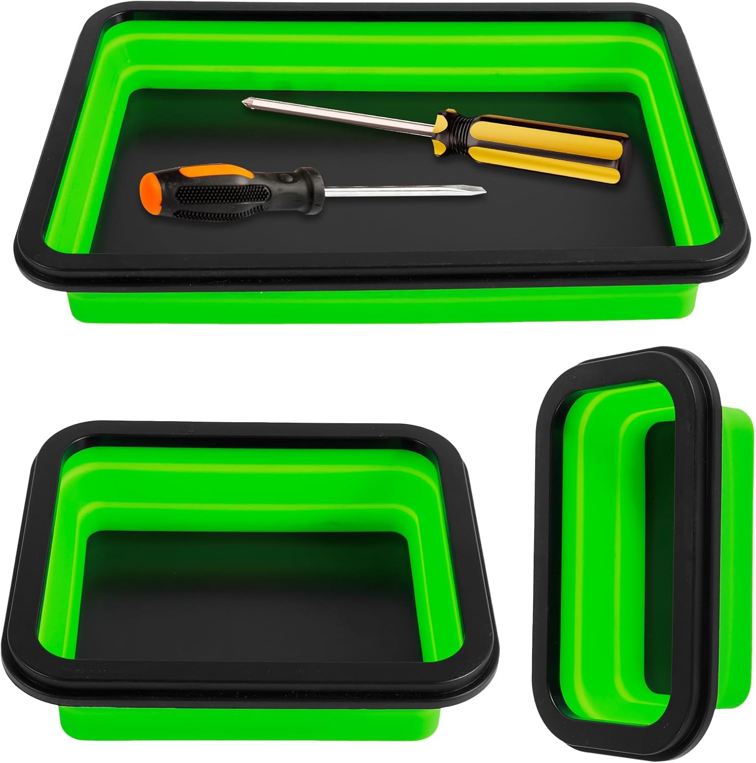 Amazon.com: LYDODOKA 3Pcs Magnetic Foldable Parts Tray, Collapsible ...