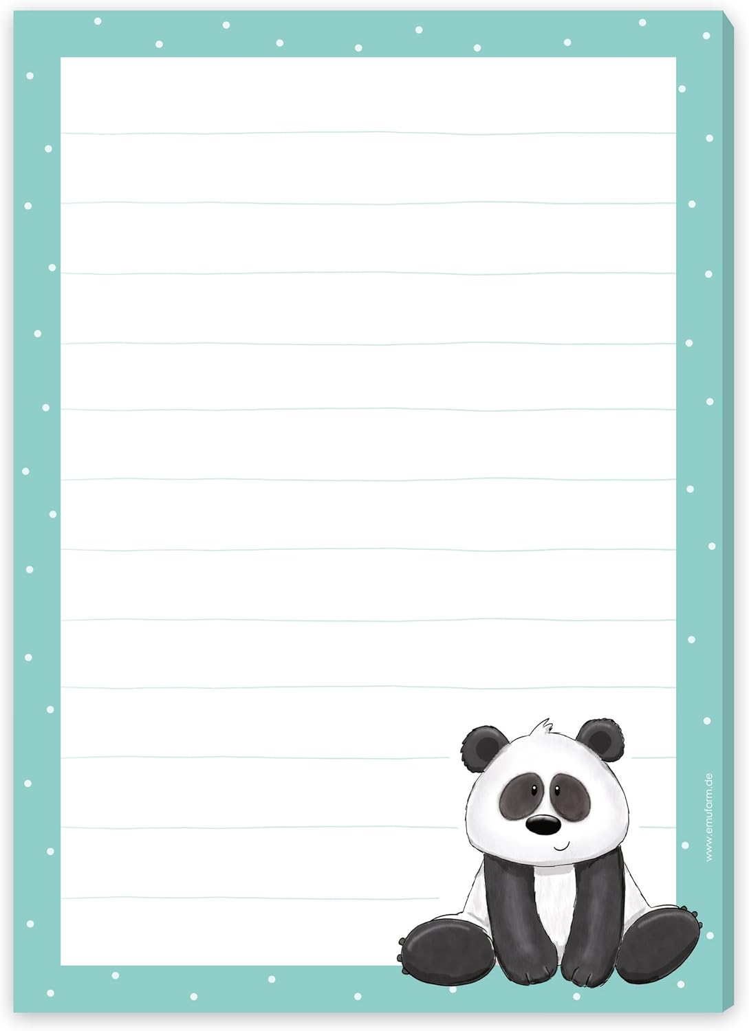 Children’s Writing Paper Set – Paul Panda DIN A5 (Lined 50 Sheets ...