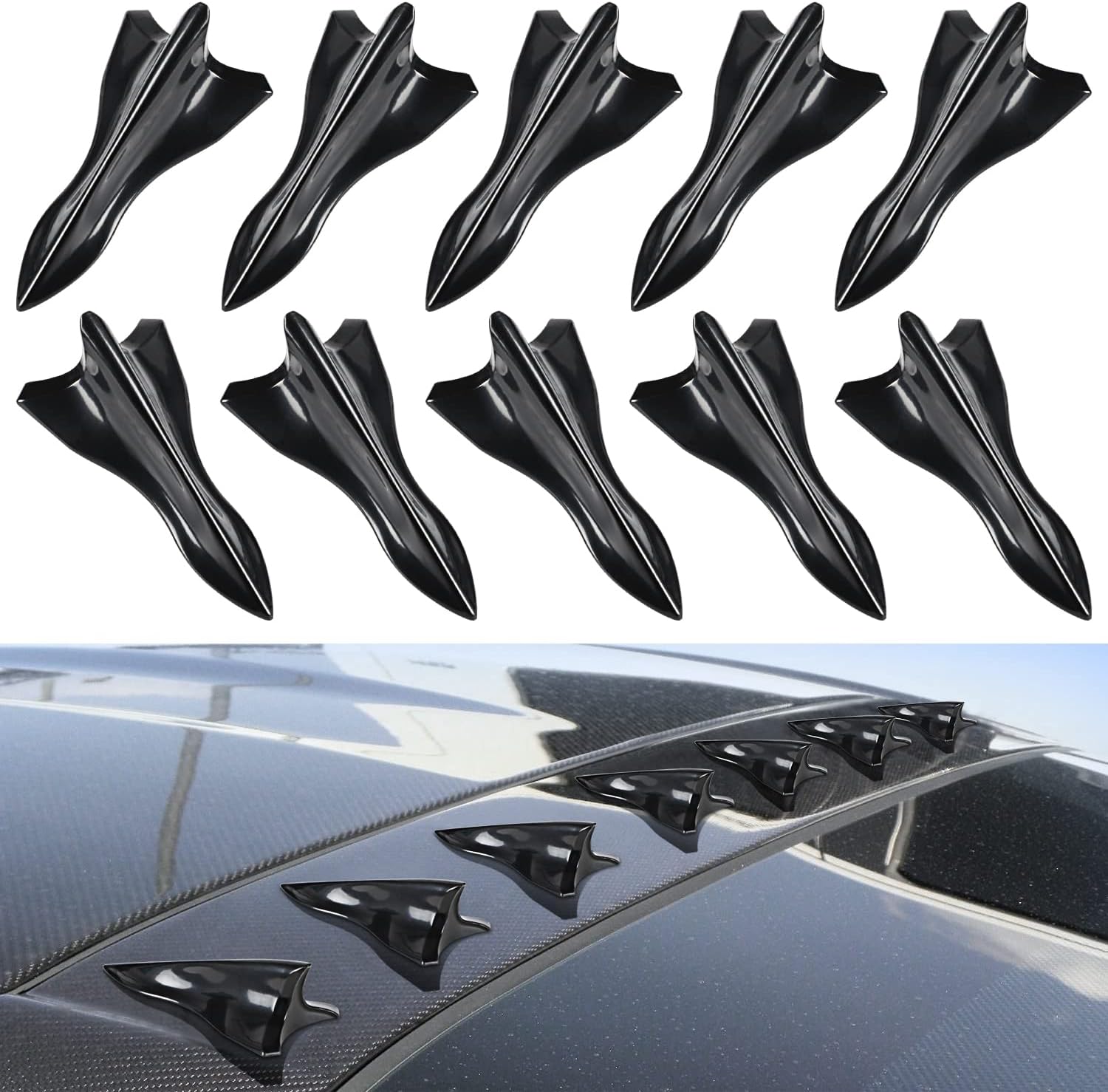 Amazon.com: Ouzorp 10Pcs Air Vortex Generator Diffuser Shark Fin Set ...