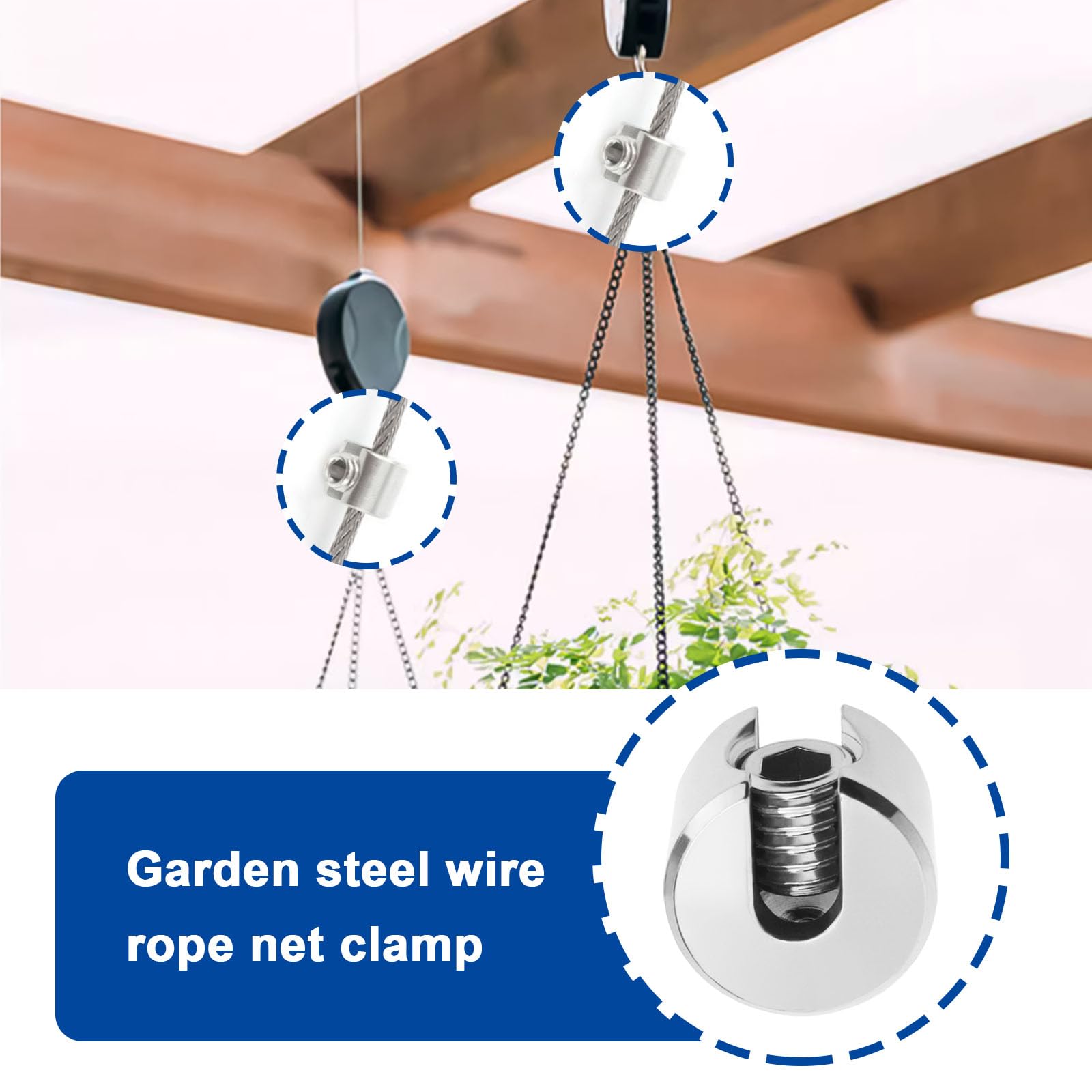 Snapklik.com : 4pcs M10x6mm Wire Rope Fixing Clip Stainless Steel Stop ...