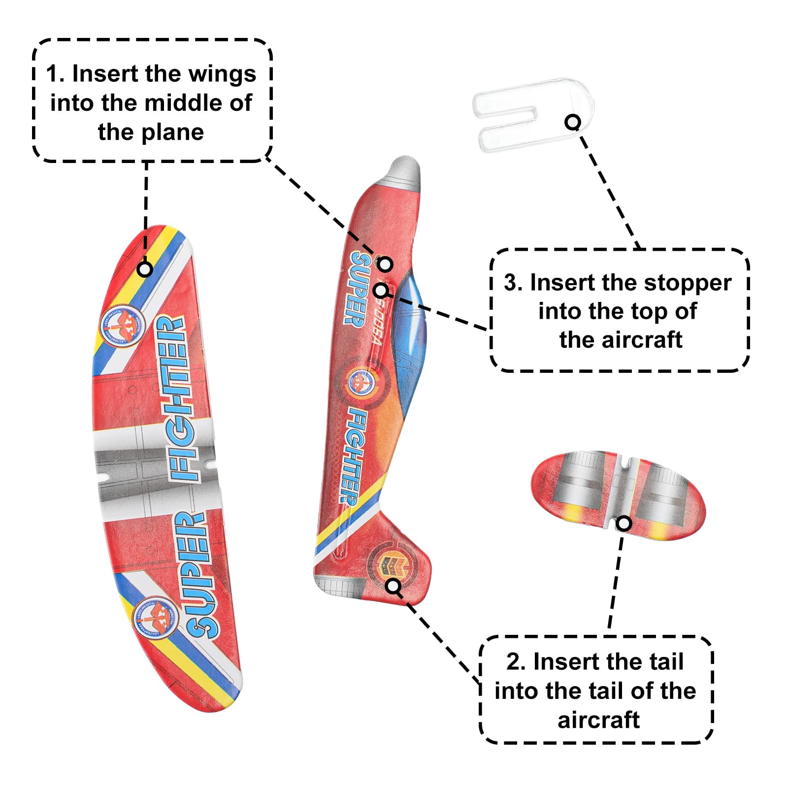 Snapklik.com : 144 Pcs Foam Airplanes Toy For Kids Bulk Glider Planes Outdoor Flying Toys ...