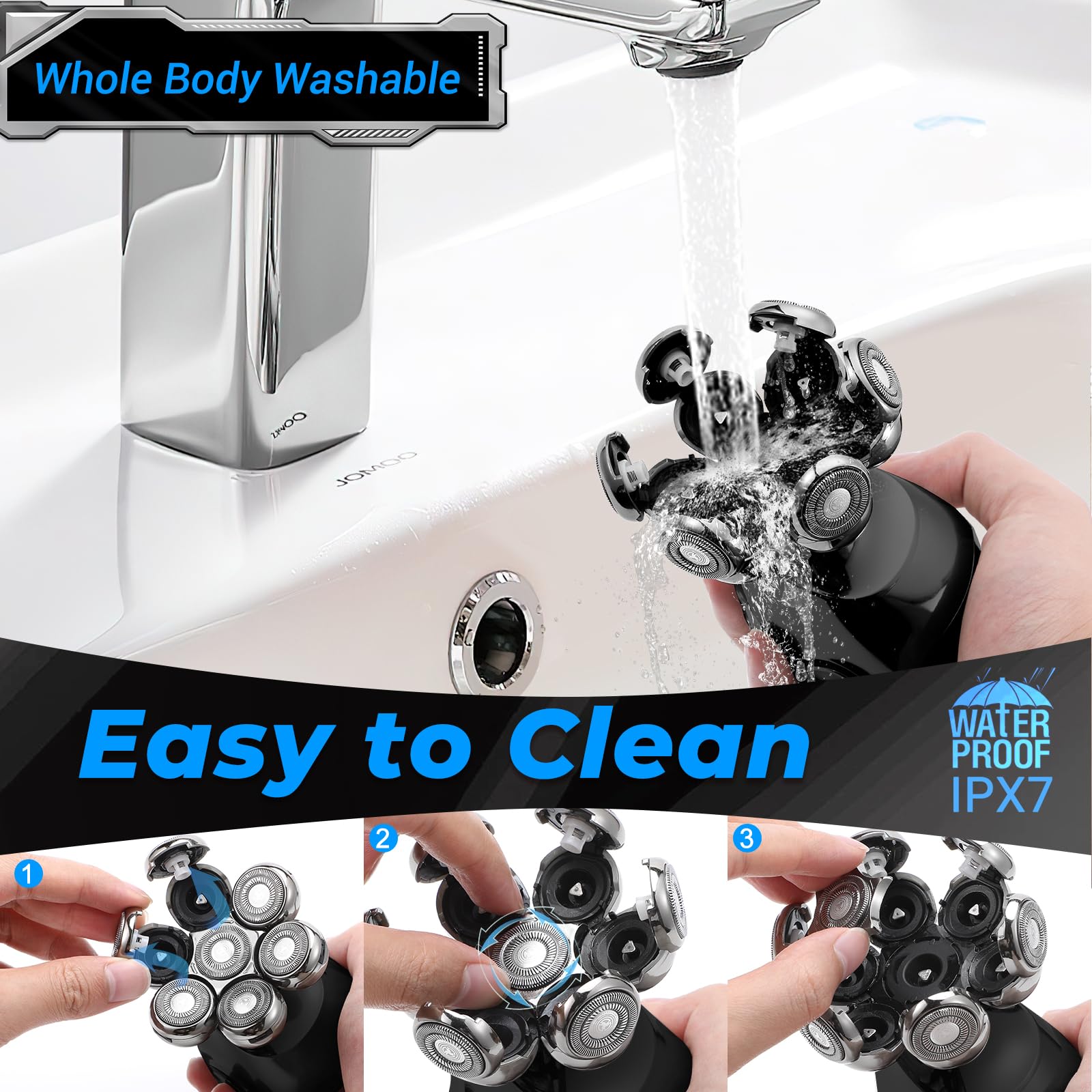 Snapklik.com : Head Shavers For Bald Men,BestMal 6 In 1 Head Shaver 7D ...