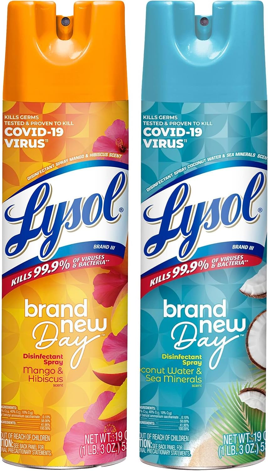 Amazon.com: Lysol Disinfectant Spray Multi Scent Bundle - Mango ...