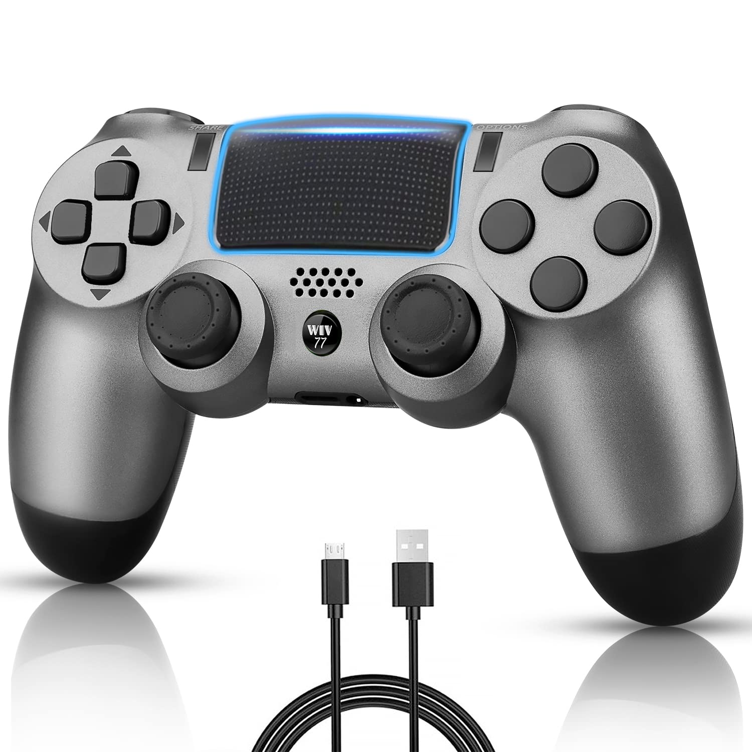 Wiv77 Wireless Controller Compatible with PS4 Controller, Third Party ...