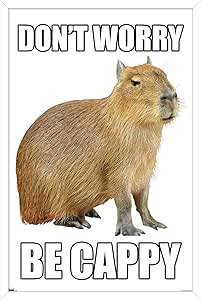 Amazon.com: Trends International Capybara - Be Cappy Wall Poster, 34L x ...