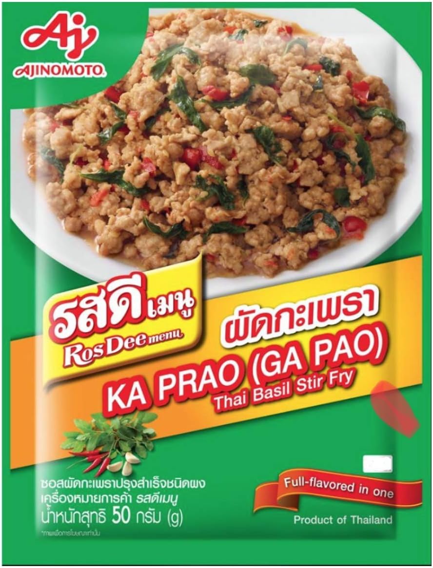 Amazon.com : Rod Dee Pad Ka Prao Thai Basil Stir Fly Seasoning Powder ...
