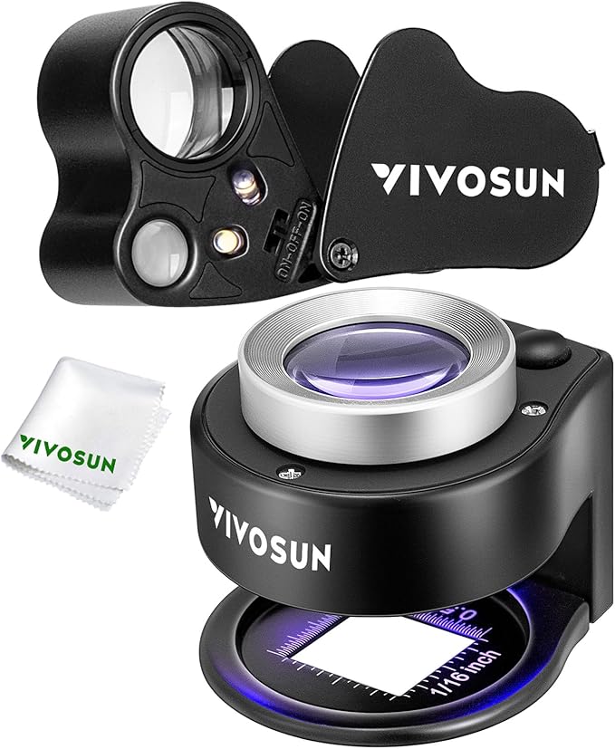 Amazon.com: VIVOSUN 2-Pack Jewelry Loupe, 30X and 60X Foldable ...