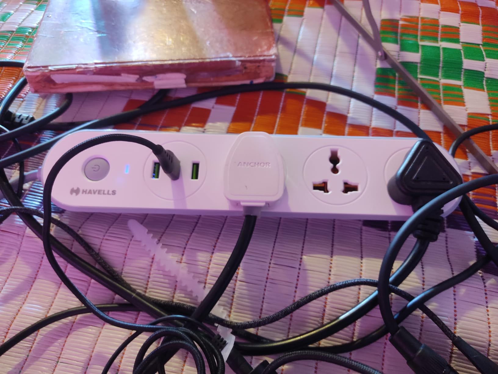 Havells USB Star - 1.5Mtr, 3 USB, 3+1, 3Pin, 240 Volts-6A Extension ...