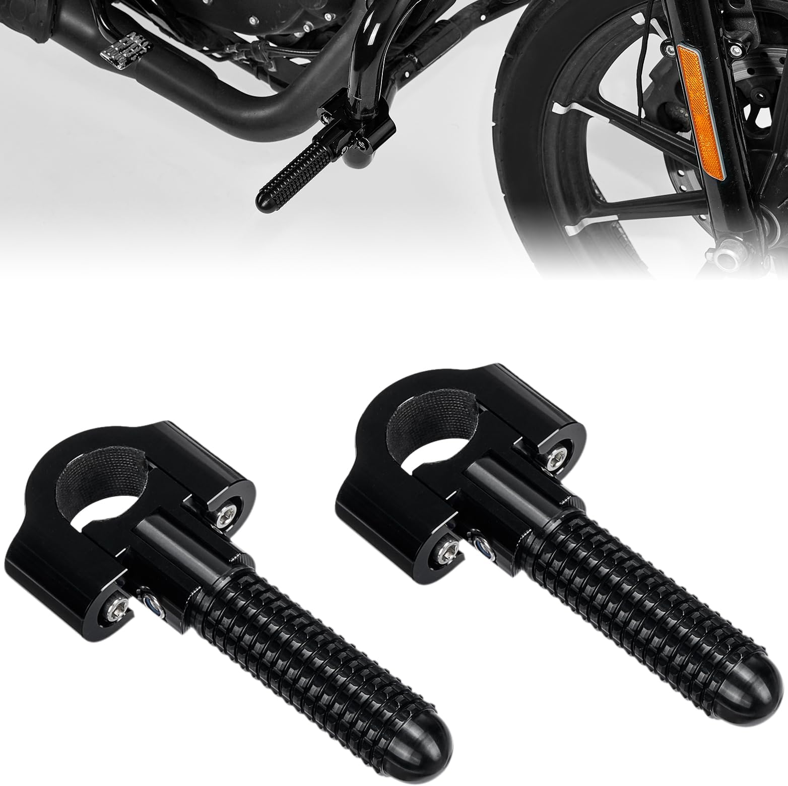 Amazon.com: KEMIMOTO Foldable Motorcycle Highway Pegs Universal 7/8"-1. ...