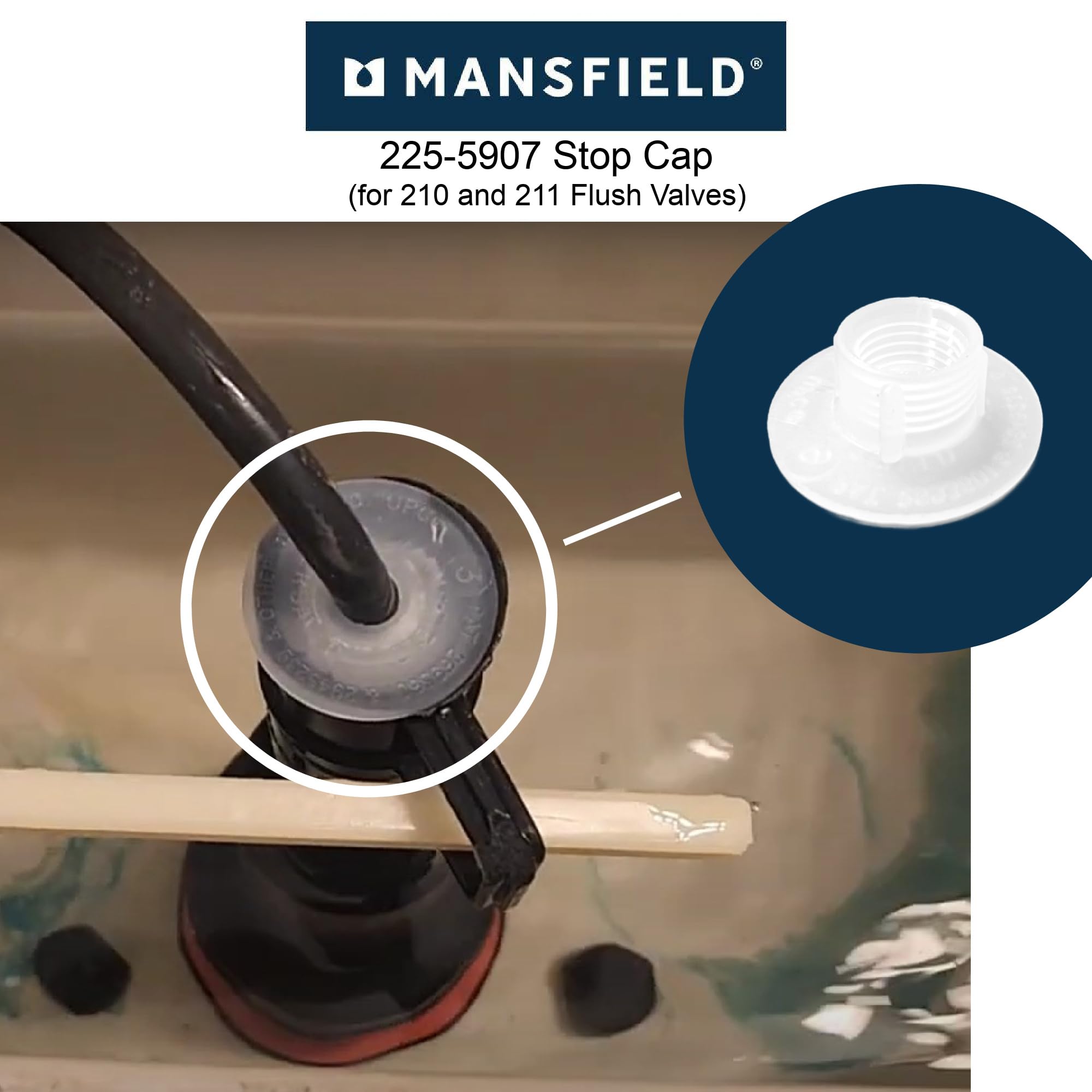 Snapklik.com : 225-5907 Stop Cap For 210 And 211 Flush Valves