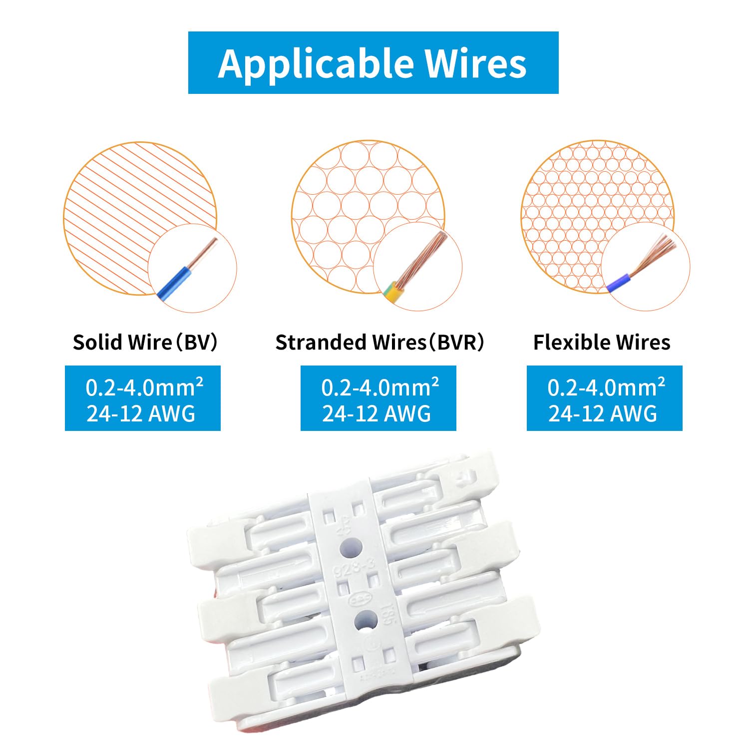 Snapklik.com : Inline Wire Connectors Nuts, Dicio 50 Pcs Lever Wire ...