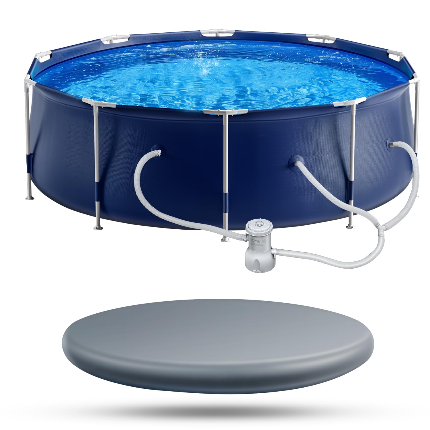 Amazon.com: Round Framed Swimming Pool 10' X 30" Above Ground Pool ...