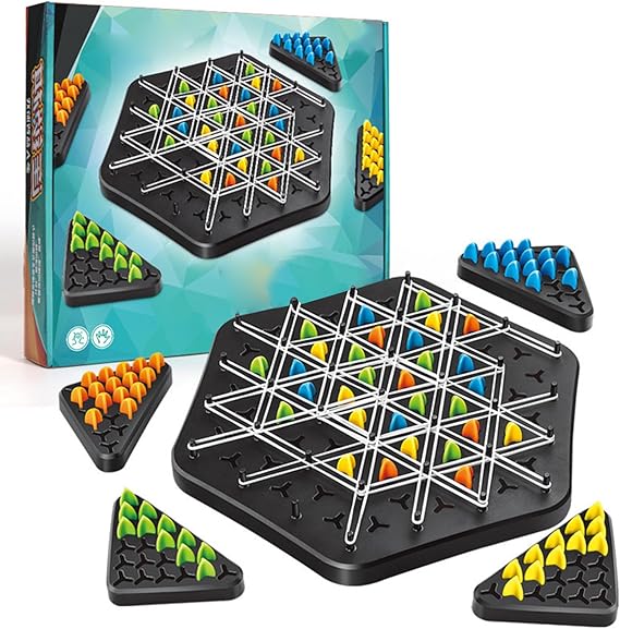 Geometric Chess Game - Chain Triangle Chess Game Set - Triggle Rubber ...
