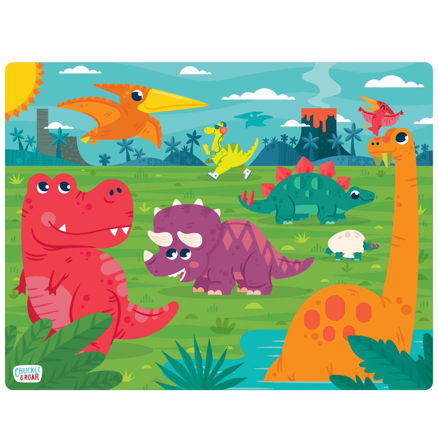 (incomplete) Chuckle & Roar - 4 Pack Tray Puzzles - Farm, Dinosaurs ...