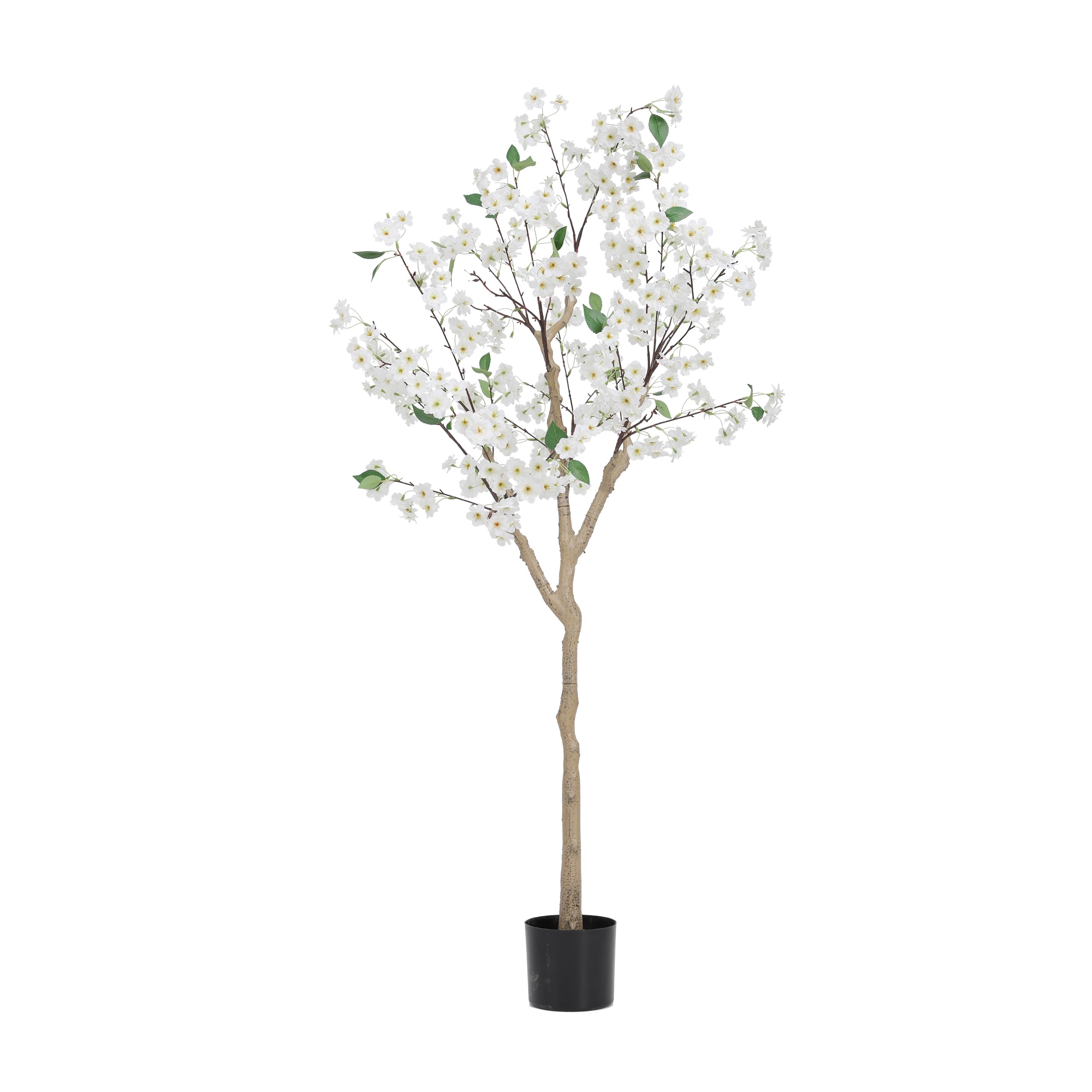 Amazon.com: Wenhuidr 5FT Cherry Blossom Tree White Fake Tree Artificial ...