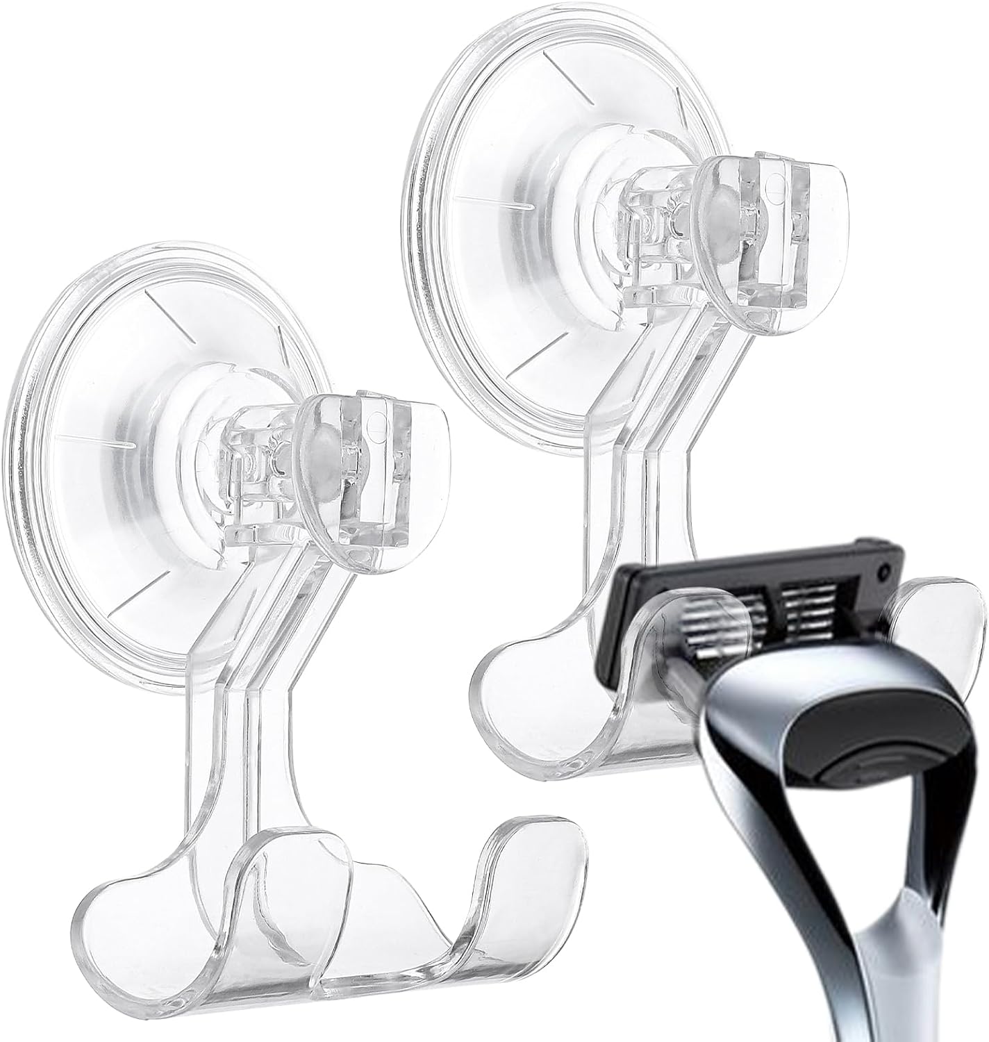 Amazon.com: Suction Cup Razor Holder, 2 Pack Shower Razor Holder Large ...