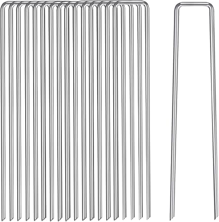 Amazon.com : 6 Inches Garden Stakes Metal Landscape Staples 16 Packs 11 ...