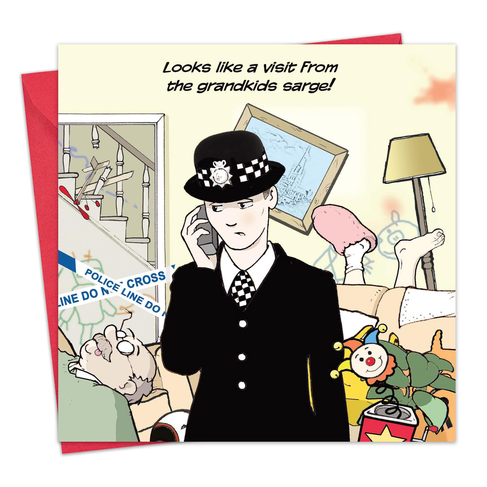 Twizler Funny Card with Policeman, Grandad and Nan - Blank Card ...