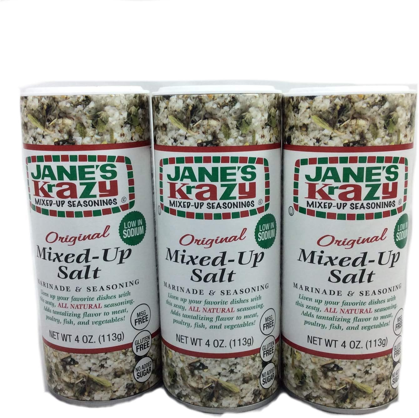 Amazon.com : Jane's Krazy Seasonings Mixed Up Salt Canister, 9.5 Ounce ...