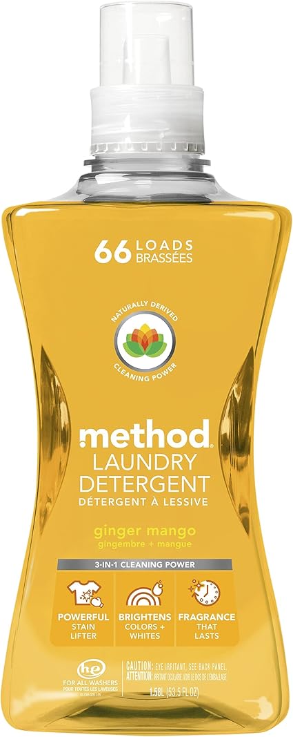 Amazon.com: Method Liquid Laundry Detergent, Ginger Mango, 66 Loads Per ...