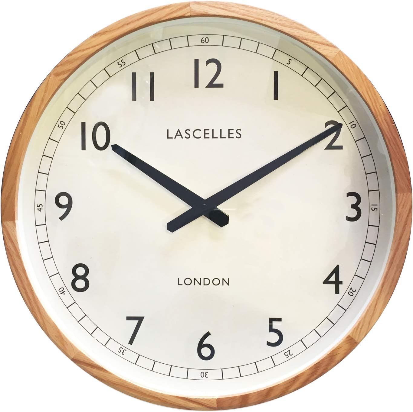 Amazon.com: Roger Lascelles Clock, Pine/Cream : Home & Kitchen