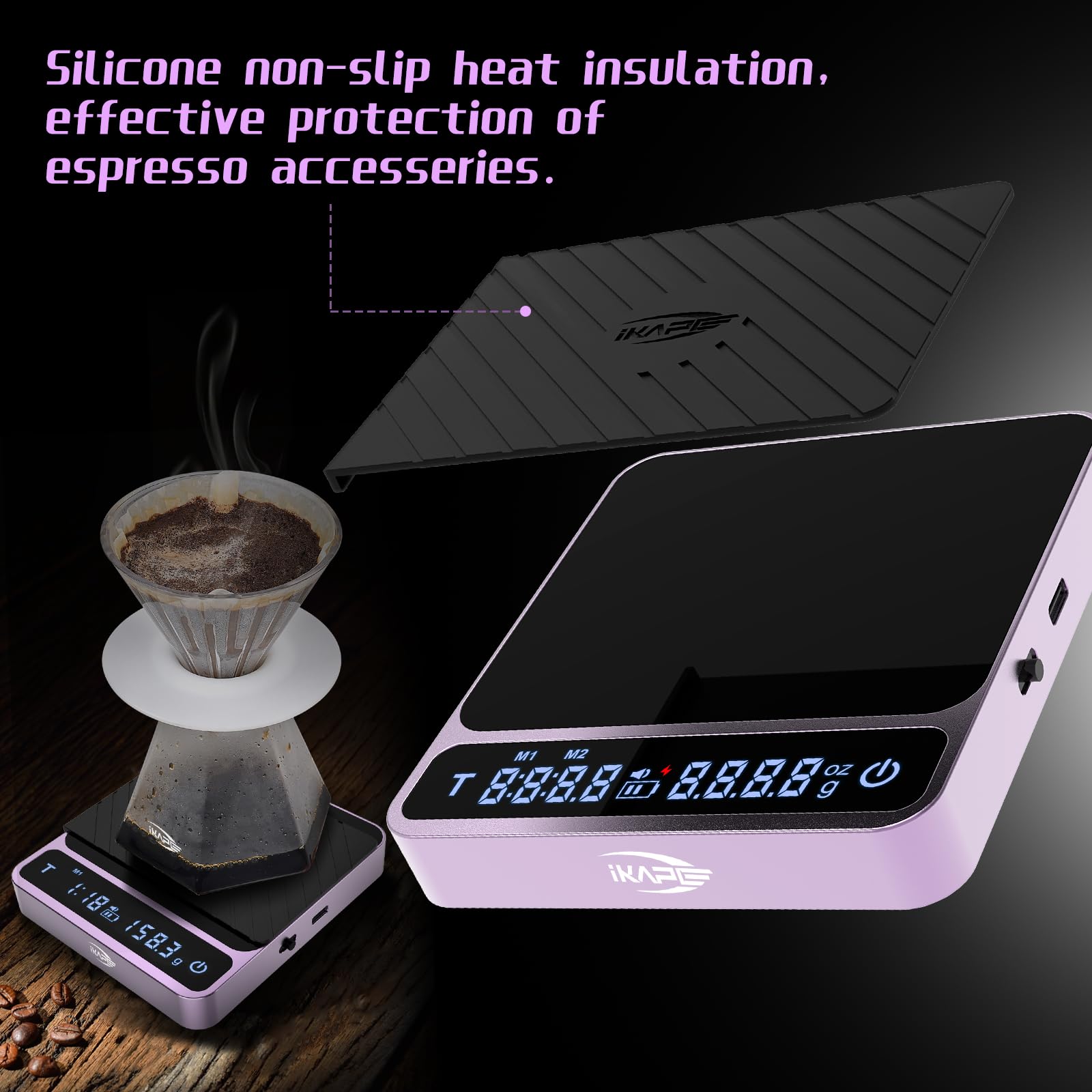 Snapklik.com : IKAPE Digital Coffee Scale, Premium Aluminium Espresso ...