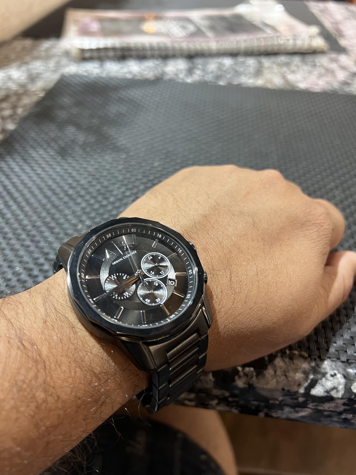 Buy Armani Exchange Stainless Steel Analog Black Dial Men Watch-Ax1959 ...