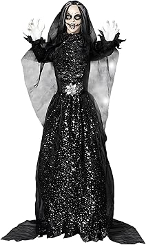 Amazon.com: JOYIN 5.6ft Halloween Animatronics Bride Ghost, Life-Size ...