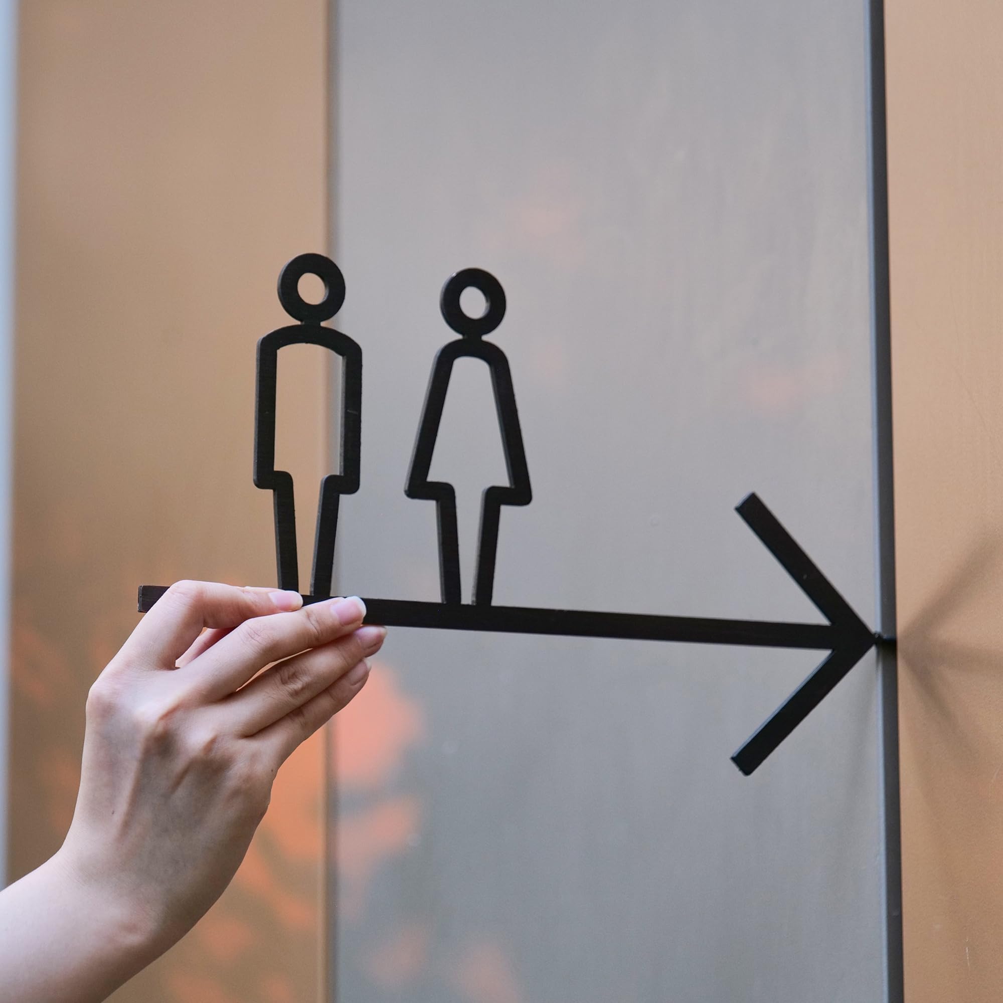 Amazon.com : Restroom Signs, Bathroom Signs Set, Modern Men and Women ...