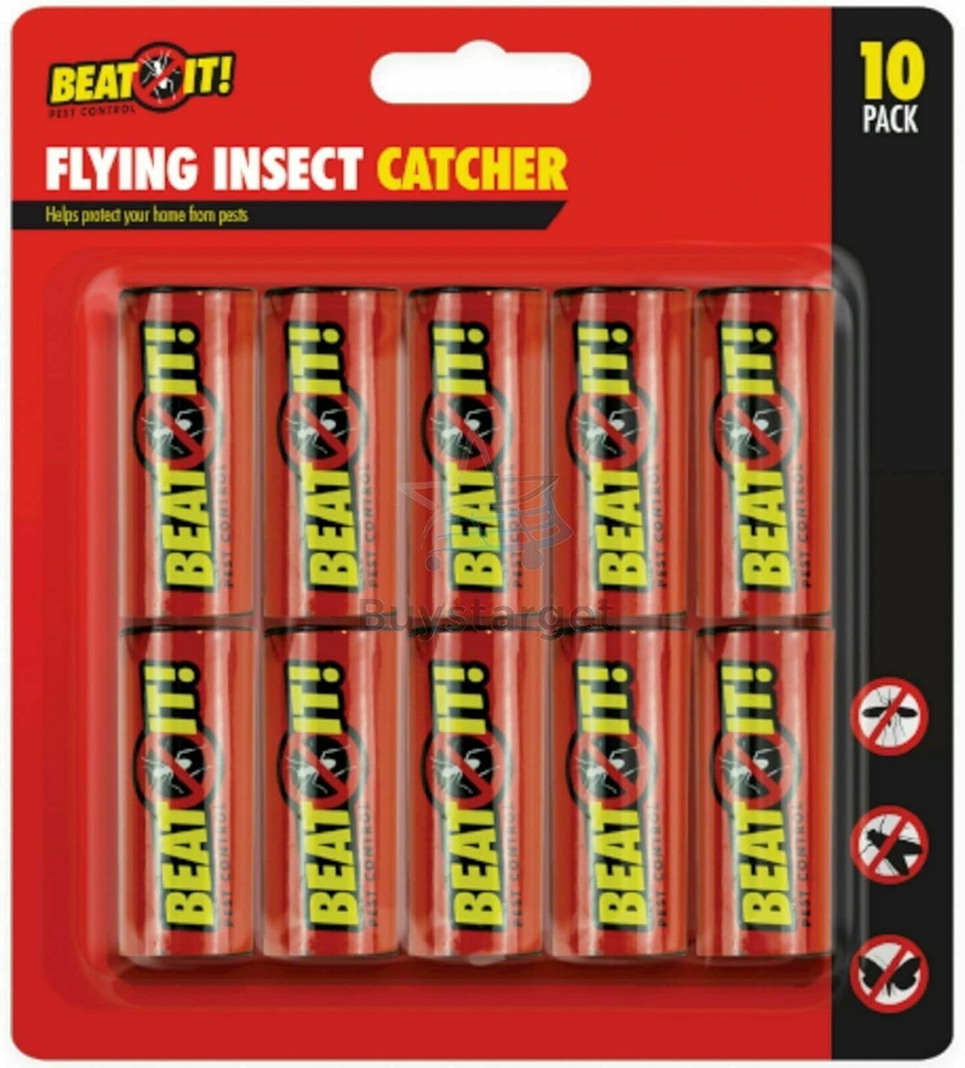 10 X Flying Insect Catcher Fly Killer Flies Mosquito Bug Wasp Trap Tape ...