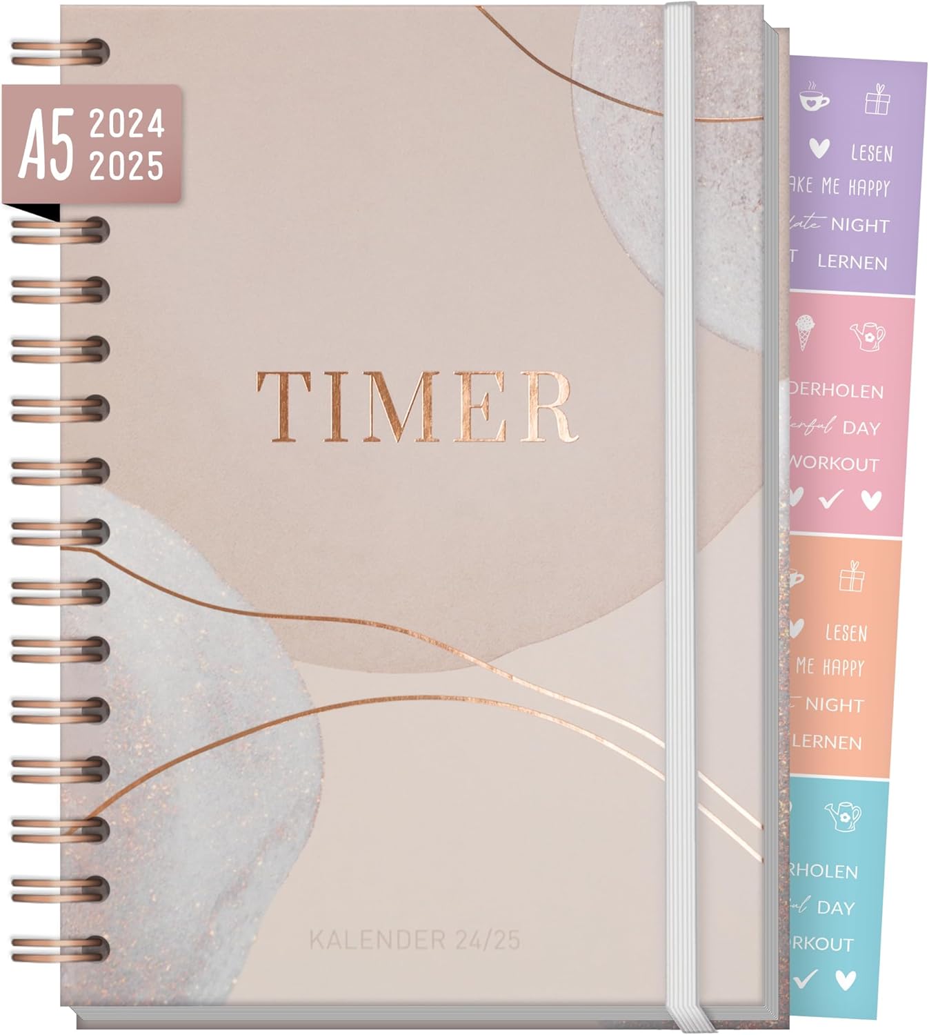 Häfft-Timer Fancy 2024/2025 A5 "Soft Beige" Schulplaner ...