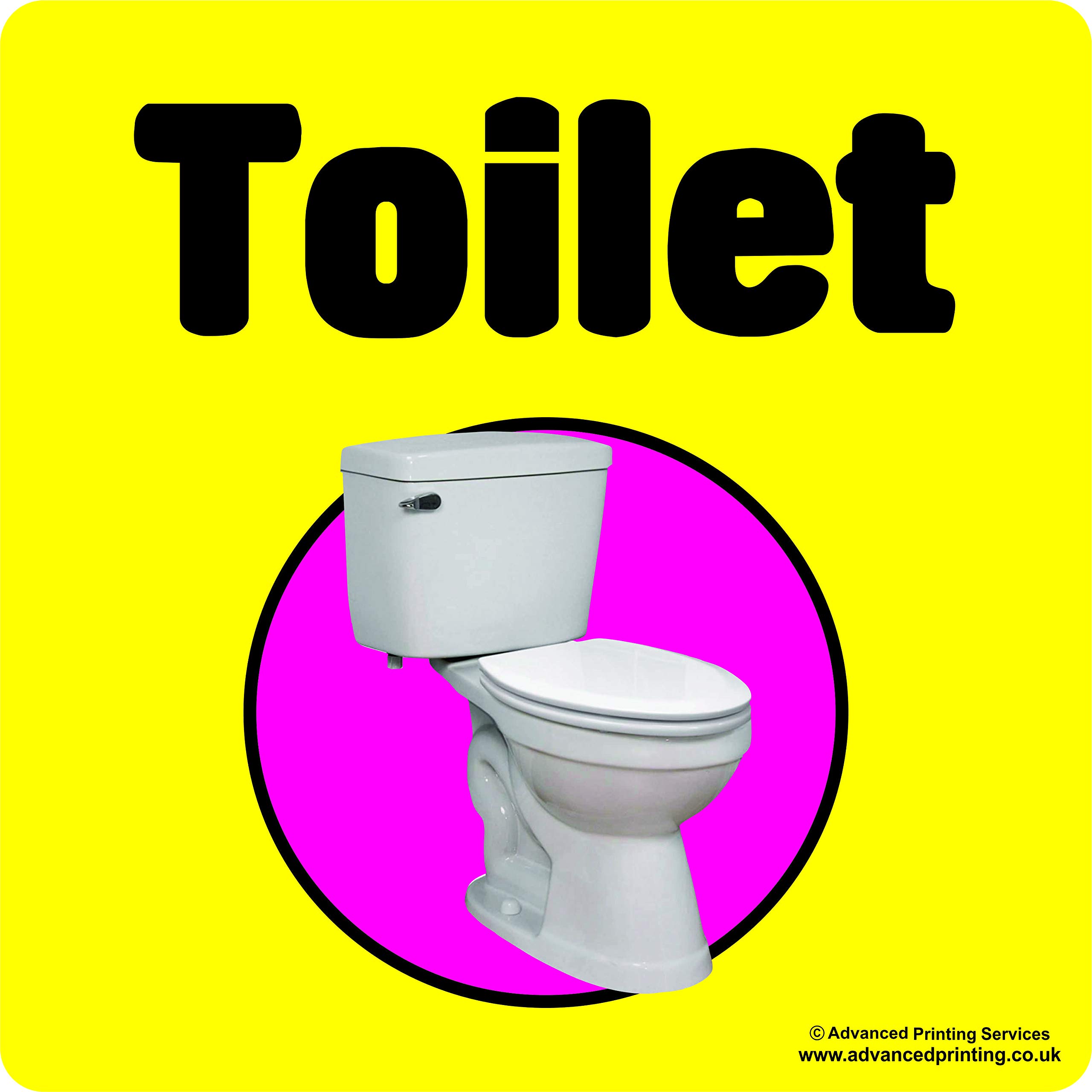 Advanced Printing Dementia Friendly Self-adhesive Toilet sticker sign ...