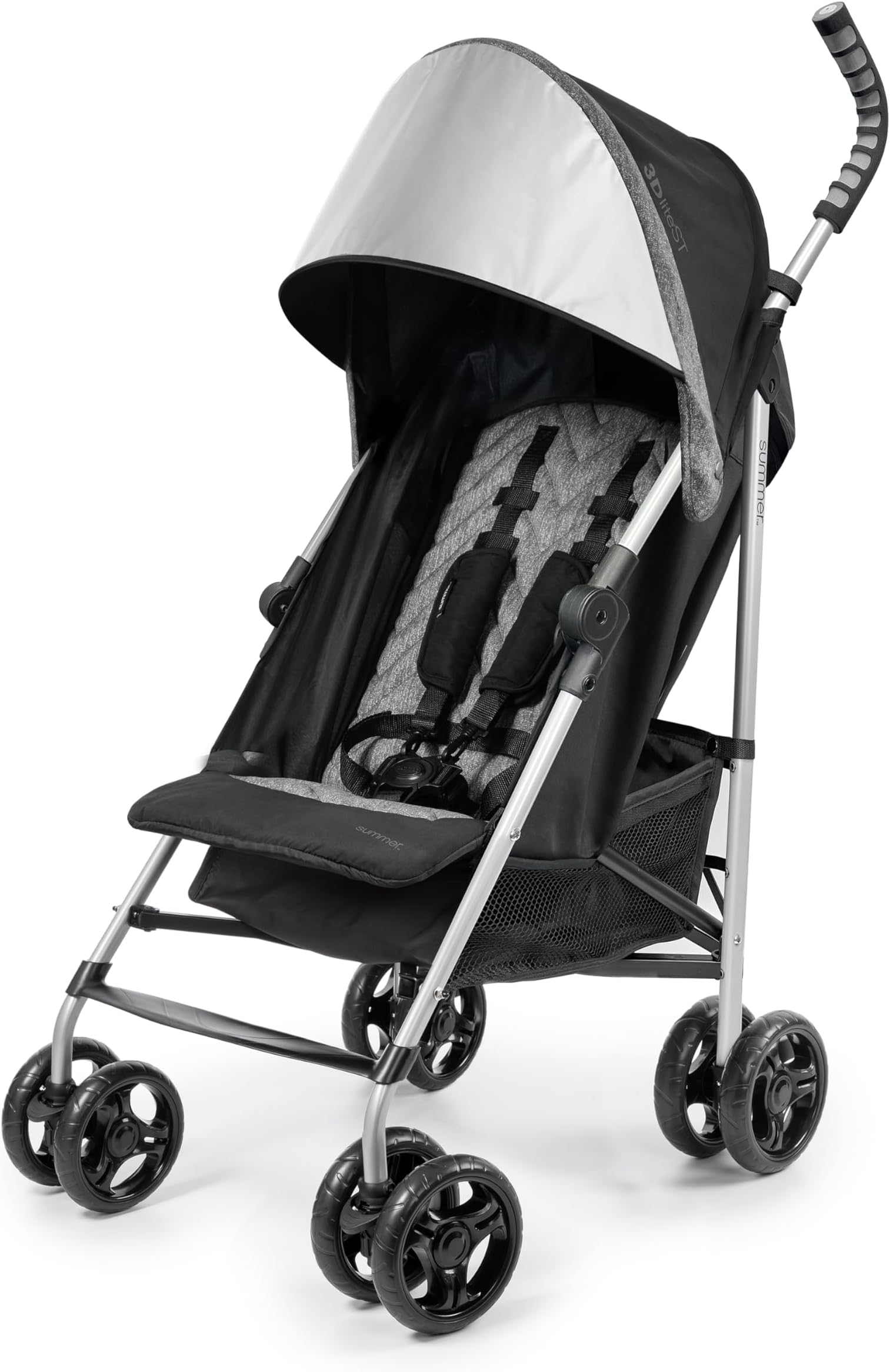 Amazon.com : Summer Infant 3Dlite ST Convenience Stroller, Black & Gray ...