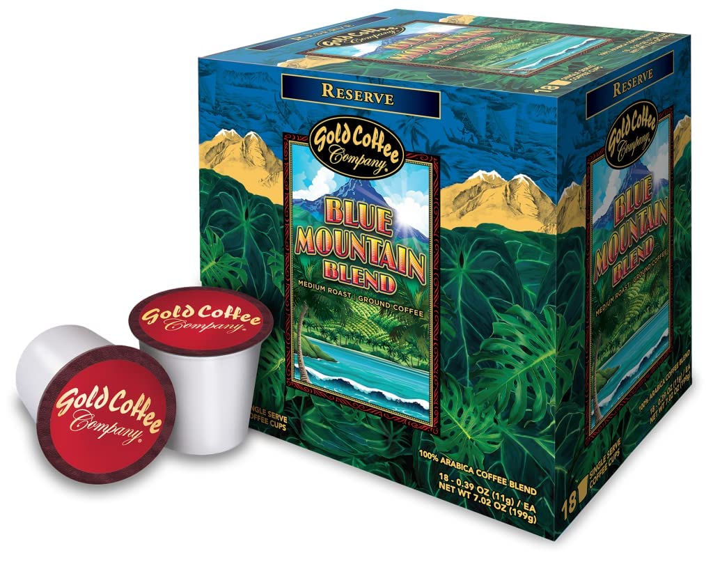 Amazon.com: Hawaiian Gold Blue Mountain Blend Coffee 18ct. Kcup 2.0 net ...