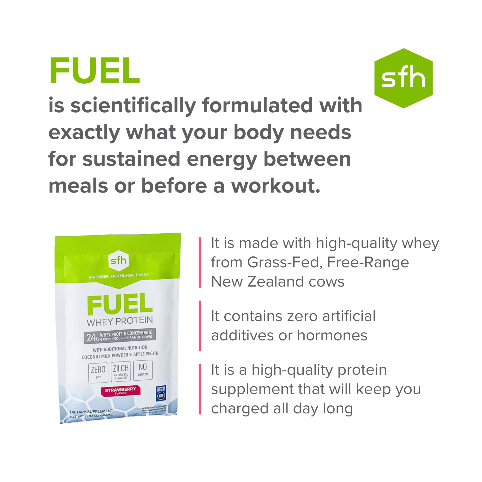 Snapklik.com : SFH Fuel Whey Protein Powder Great Tasting Grass Fed ...