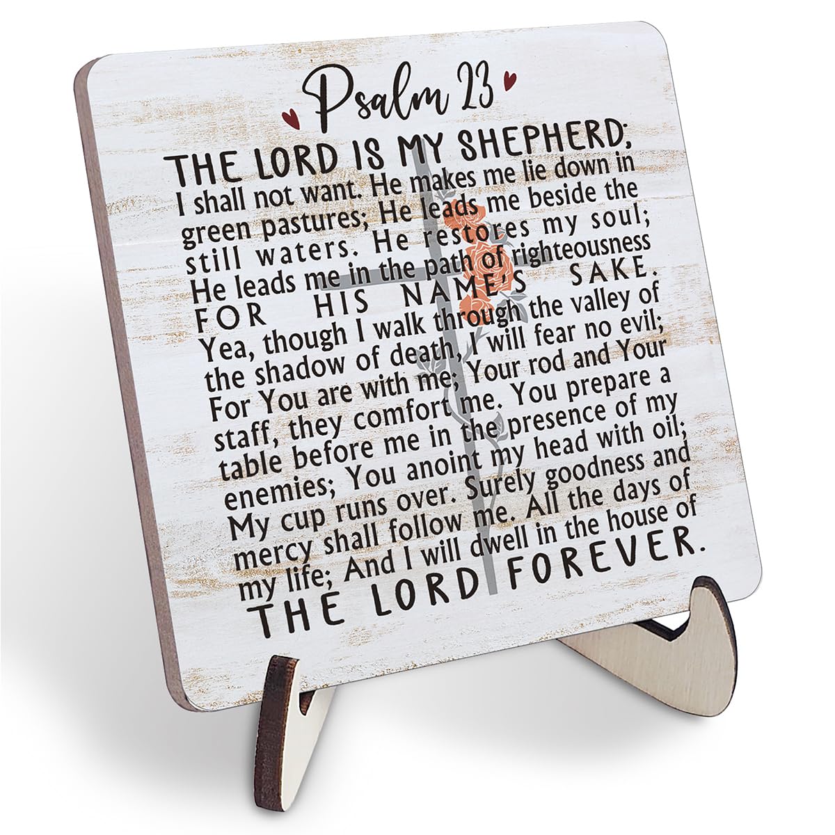 Amazon.com: Psalm 23-The Lord is My Shepherd,Christian Quote Wood ...