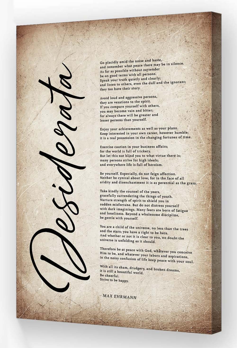 Amazon.com: Jelyfisg Desiderata Poem Wall Art Poetry Poster Vintage ...