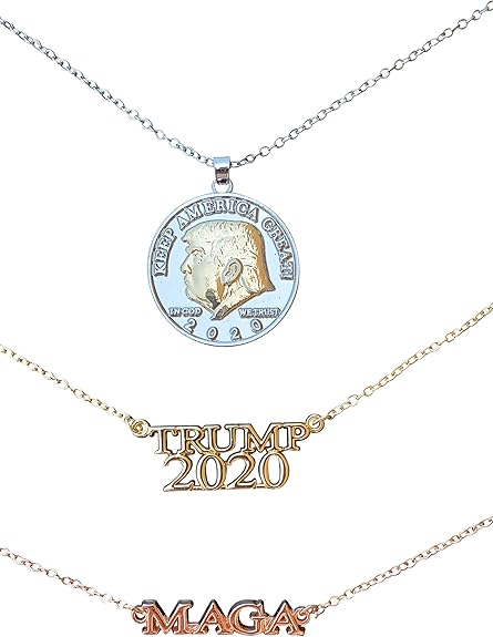 Amazon.com: Bobblefingers Set of 3 Donald Trump Necklaces for Women ...