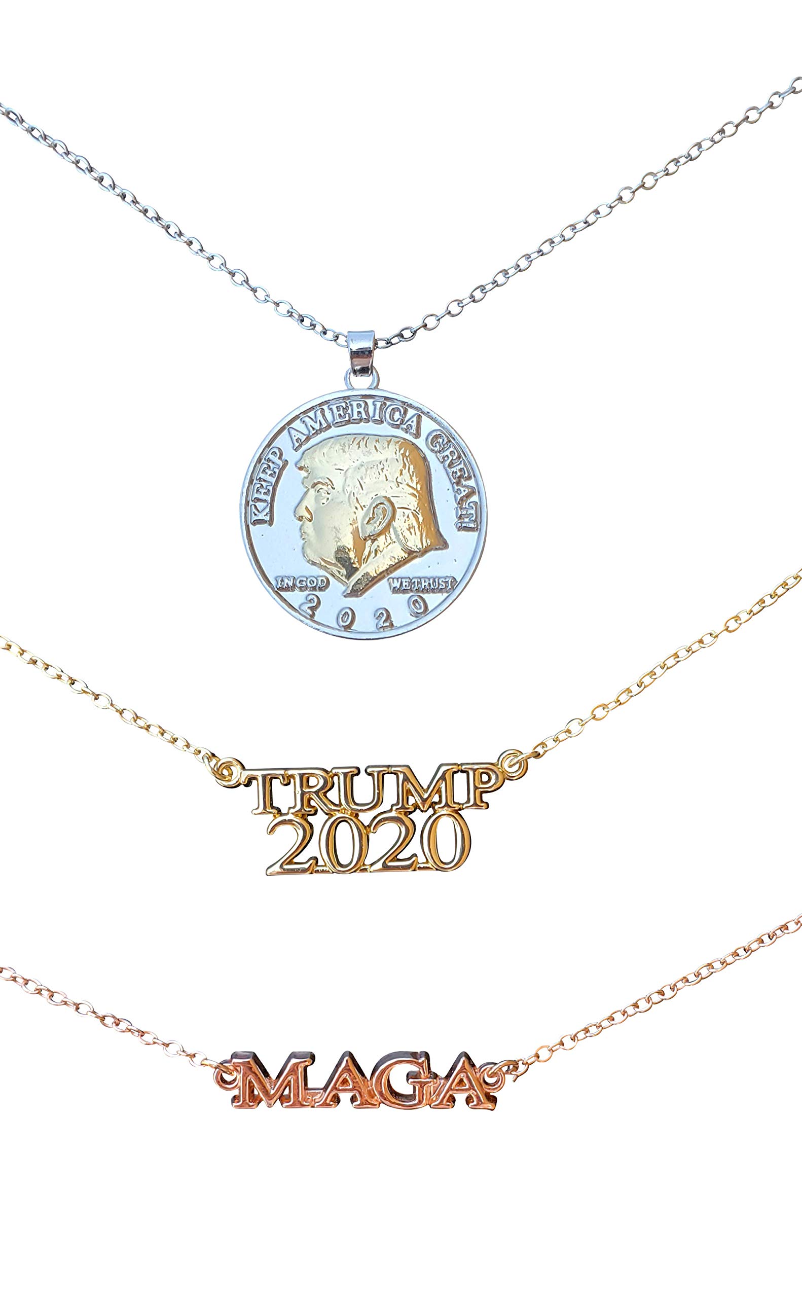 Amazon.com: Bobblefingers Set of 3 Donald Trump Necklaces for Women ...