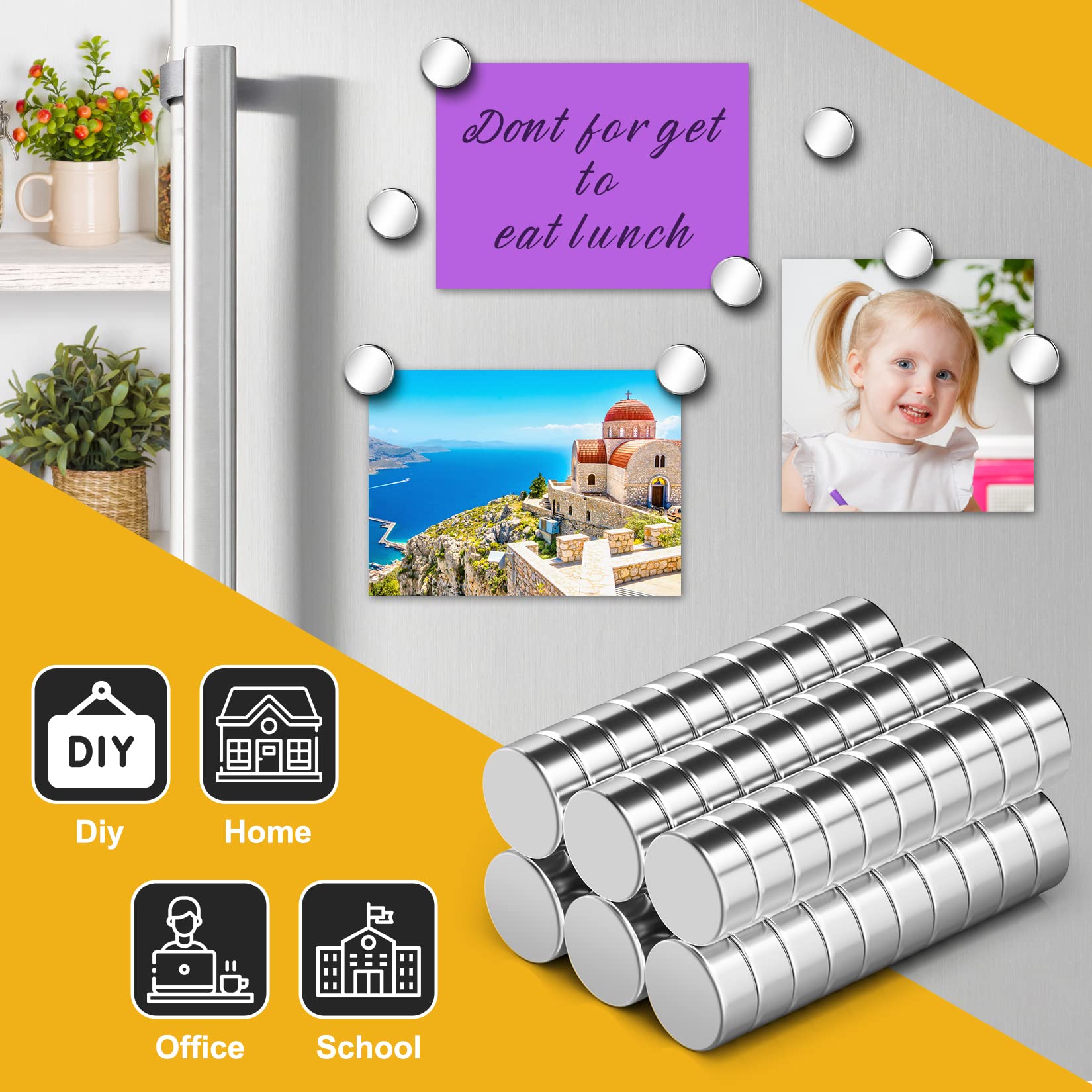 Snapklik.com : 60PCS Small Mini Magnets, 6x3mm Multi-Use Small ...